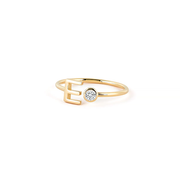 MIRYAM INITIAL BIRTHSTONE STACKABLE RING – SARAH CHLOE