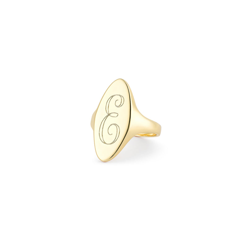 SARAH CHLOE LANA ELONGATED SIGNET RING