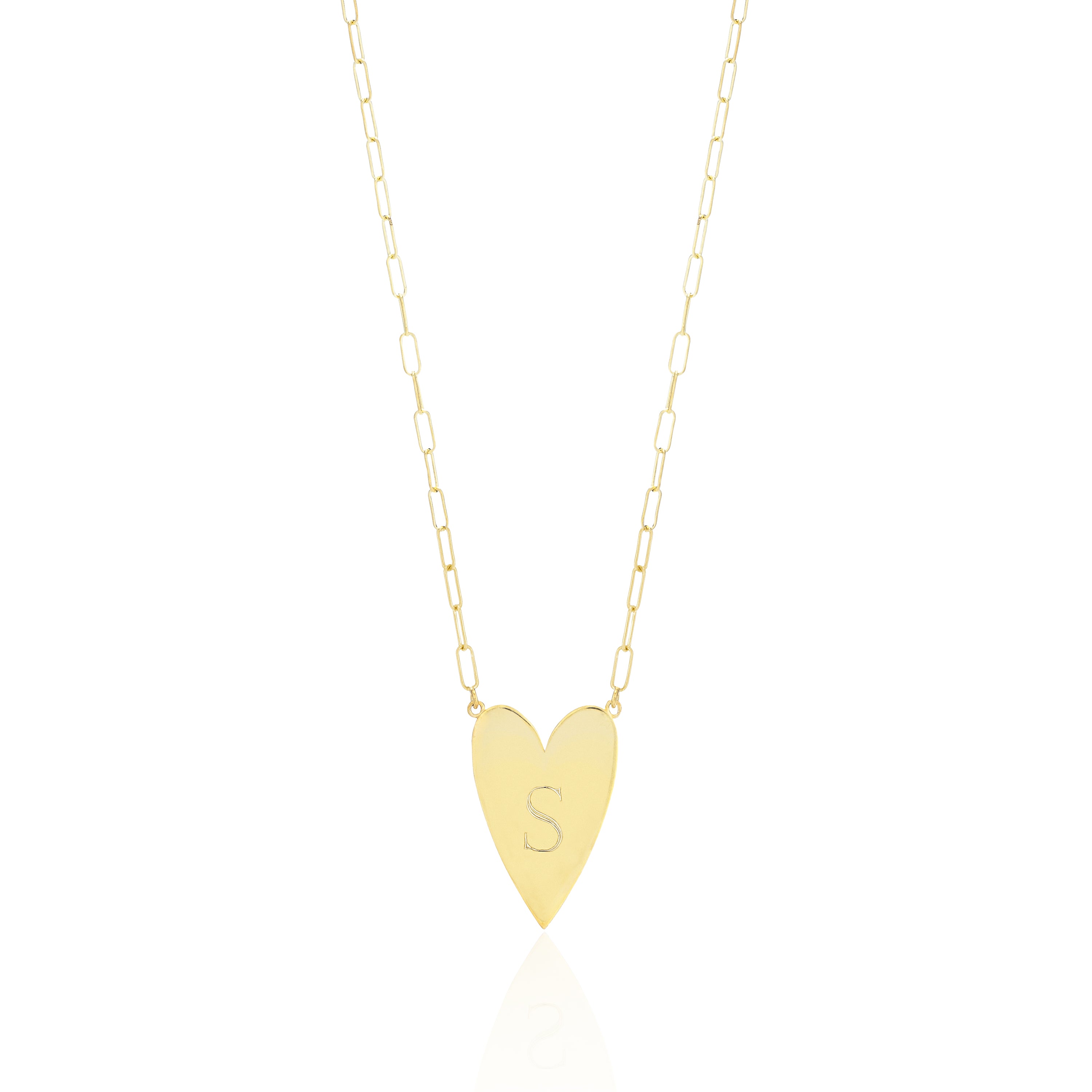 BRIE ELONGATED HEART NECKLACE – SARAH CHLOE