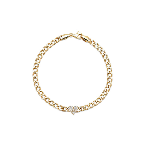 RILEY DIAMOND HEART CURB CHAIN BRACELET – SARAH CHLOE